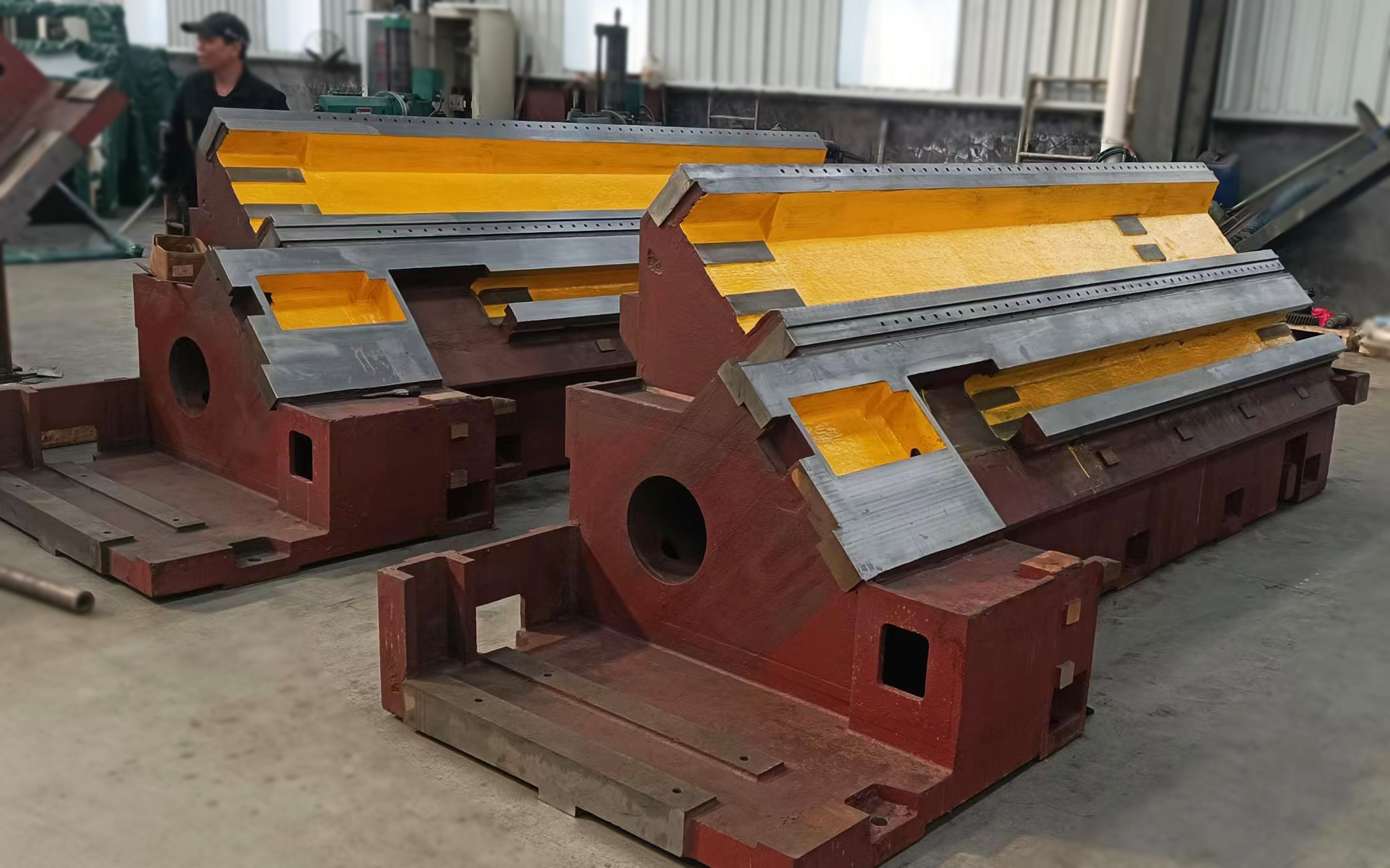 Lathe machine bed castings